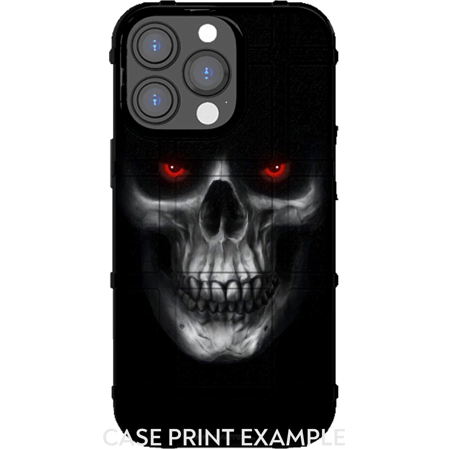 Red Eyes Skull Print Custom Printed Case Design for Apple, Samsung, Go ...