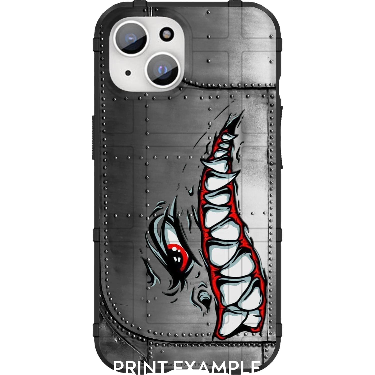 Psycho Teeth Warhawk Tiger Shark Tooth on Sheetmetal Custom Printed An ...