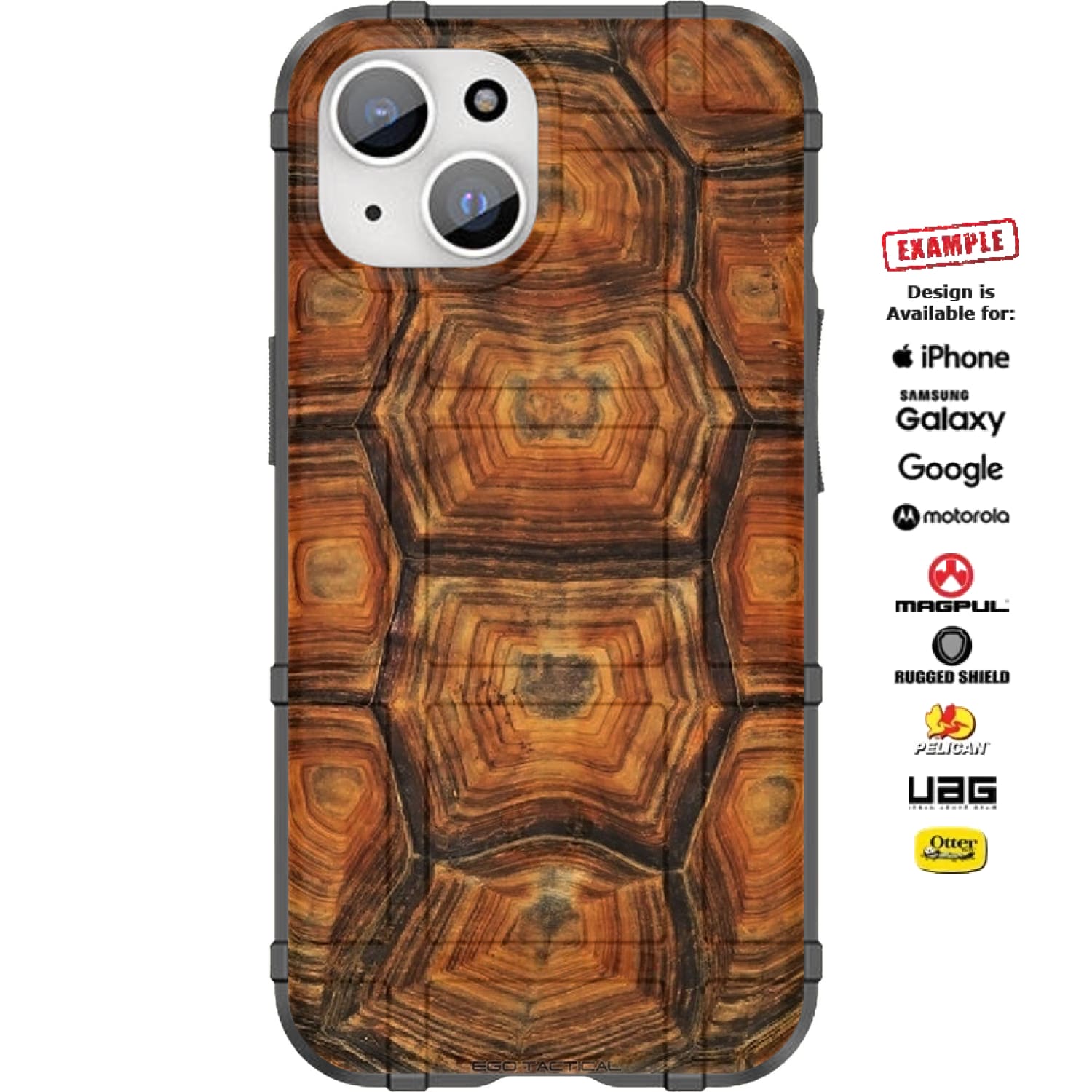 Real Tortoise Turtle Shell Camouflage Custom Printed Android & Apple P ...