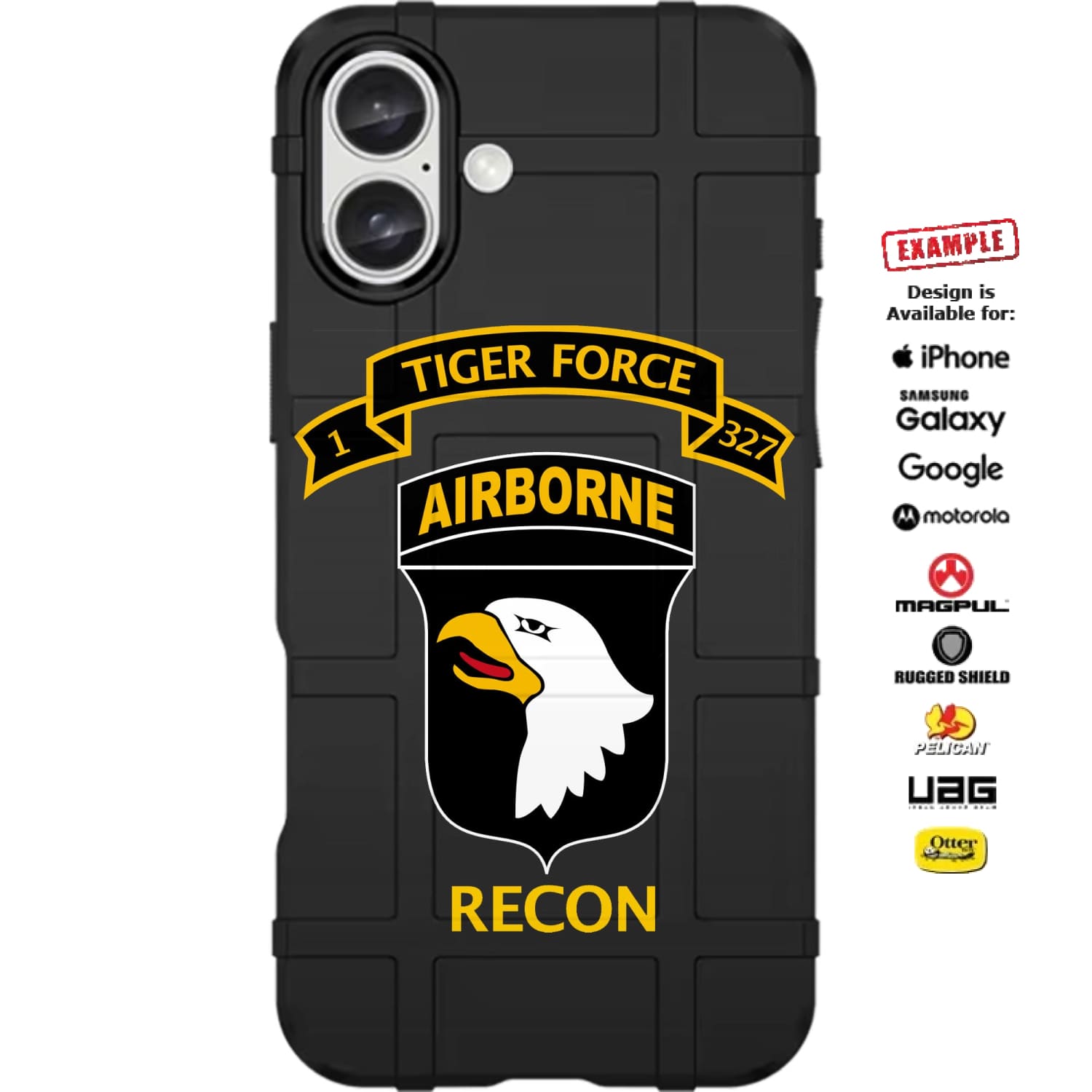 U.S. Army 101st Airborne Division RECON Custom Printed Case Design for ...