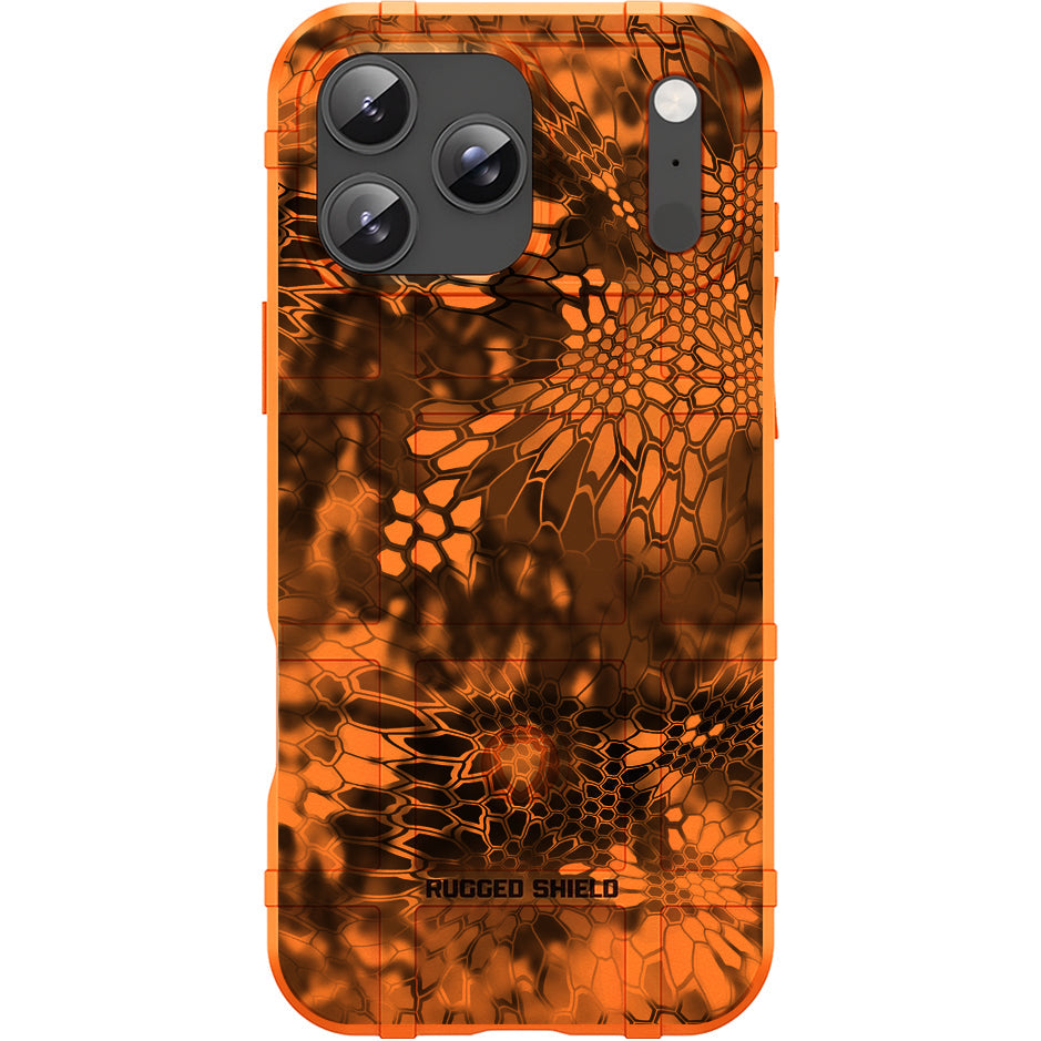 Orange Rugged Shield TPU Case with MagSafe Ring - Orange Kryptek Infer ...