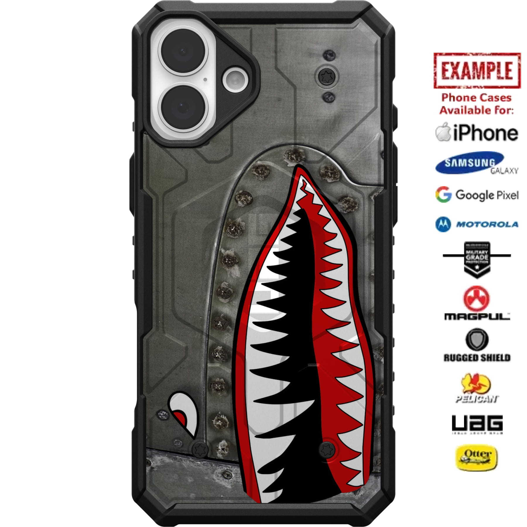 P-40 Flying Tigers Warhawk Tiger Shark Jaws Teeth Warthog Sheetmetal C ...