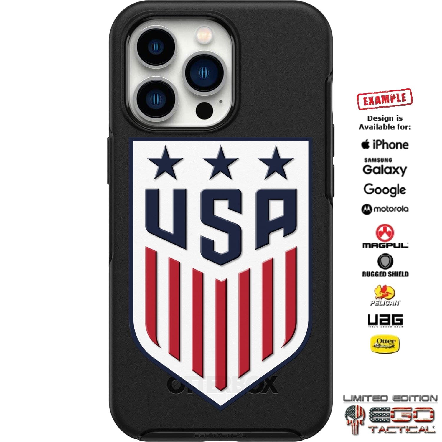 USA Shield Custom Printed Case Design for Apple, Samsung, Google & Mot ...