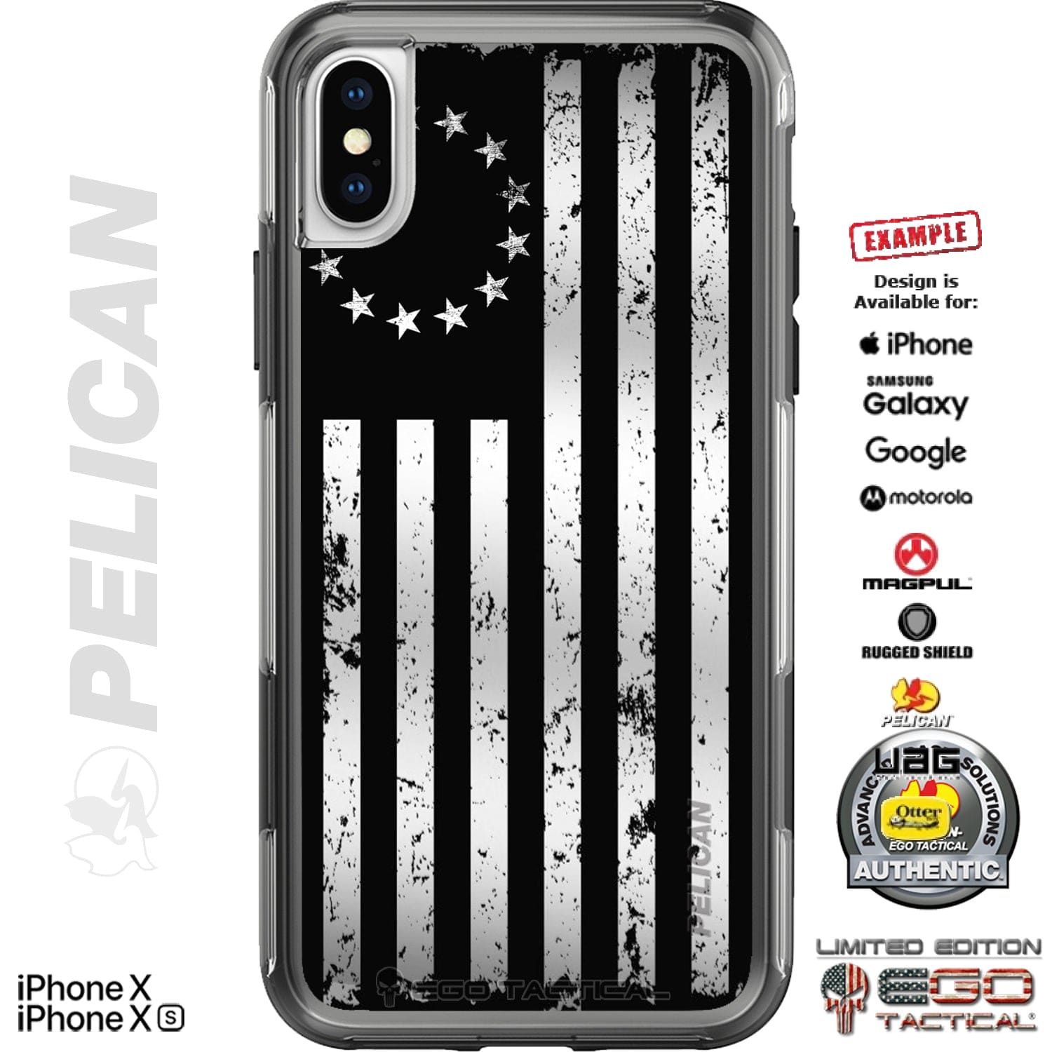 US American Flag, 13 stars, Betsy Ross Subdued Tattered Flag Custom Pr ...