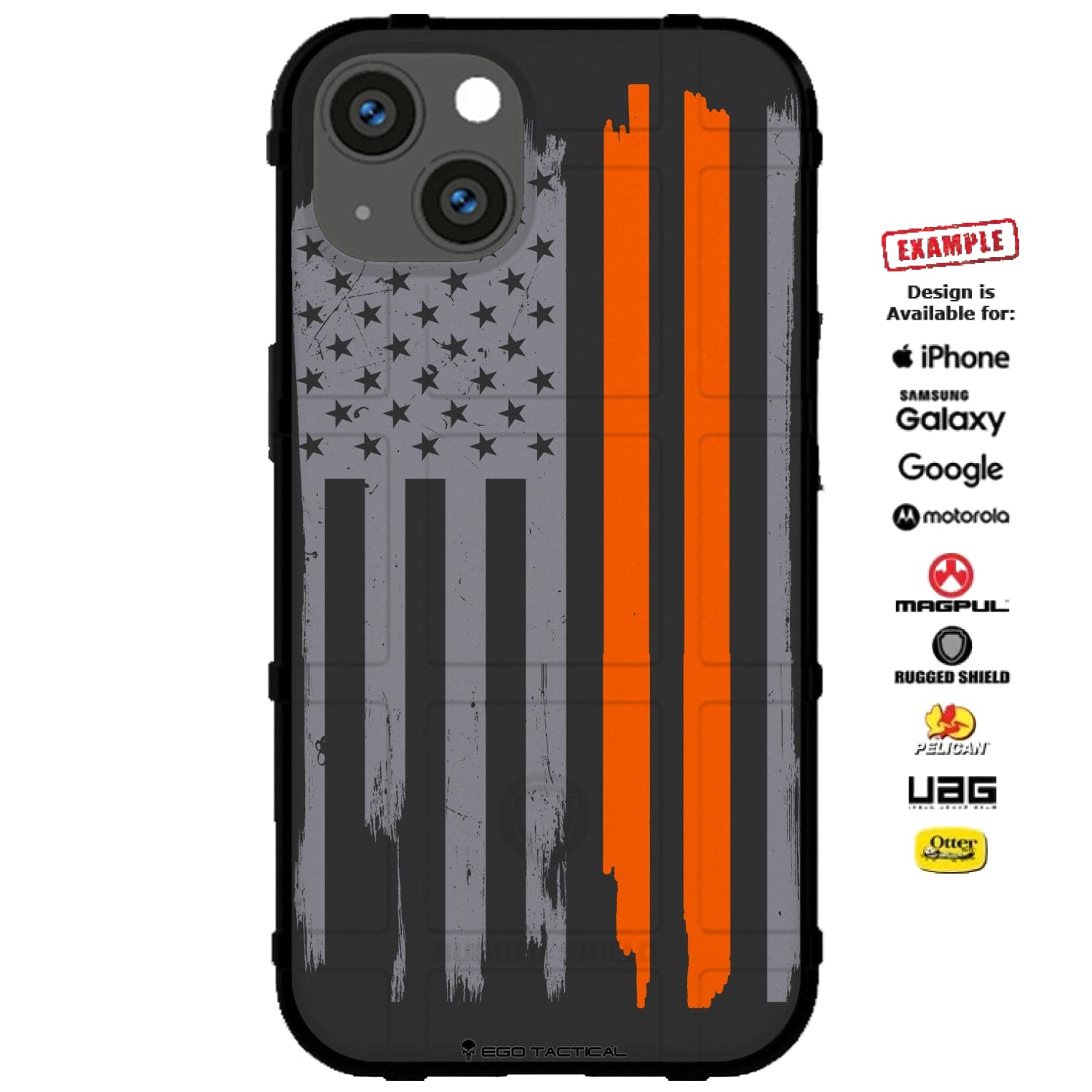 DPW Public Workers Grey Flag Custom Printed Android & Apple Phone Case ...