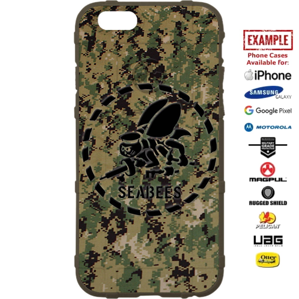 UCP/NWU Type 3 Digital Camo Seabees Logo Custom Printed Android & Appl ...